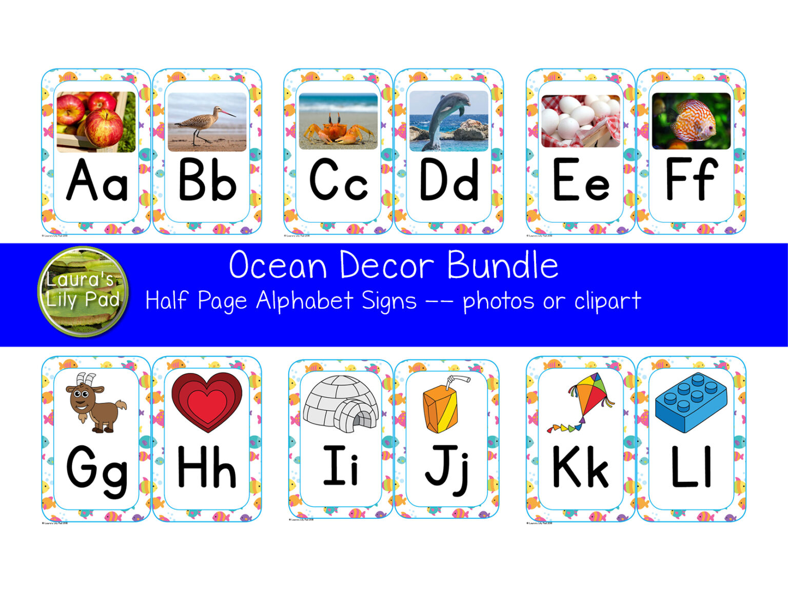 Ocean Theme Decor Bundle - Made By Teachers