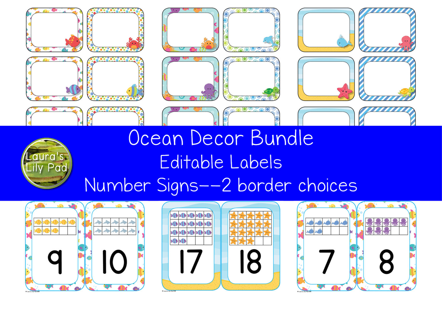Ocean Theme Decor Bundle - Made By Teachers