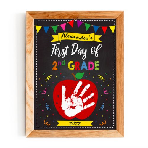 First Day of 2nd Grade Activity | Back to School Handprint Art ...