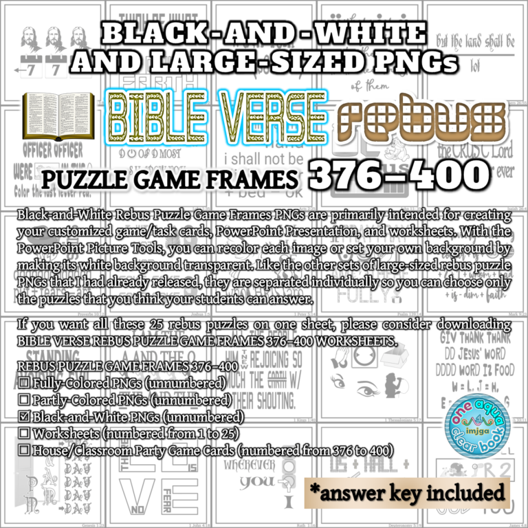 Rebus Puzzle Game Card Frames 1 to 100 - Made By Teachers