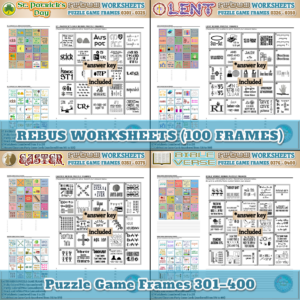 VALENTINE Rebus Puzzle Frames 251–275 Worksheets | Made By Teachers