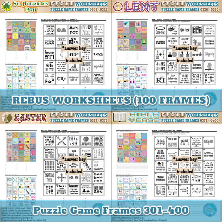 VALENTINE Rebus Puzzle Frames 251–275 Worksheets | Made By Teachers