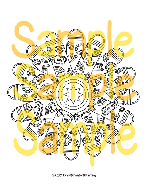 15 Back to School themed Mandala inspired printable coloring pages ...