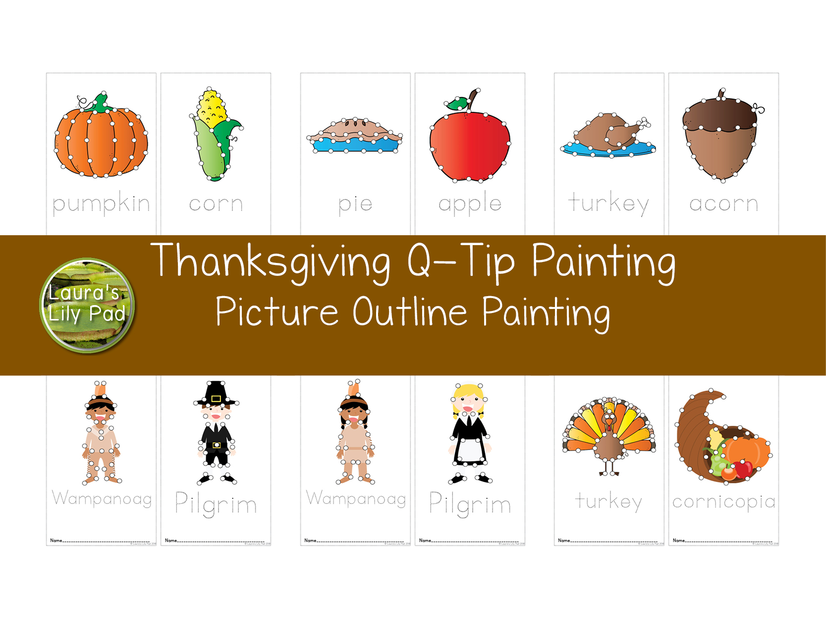 Thanksgiving Q-tip Painting | Made By Teachers