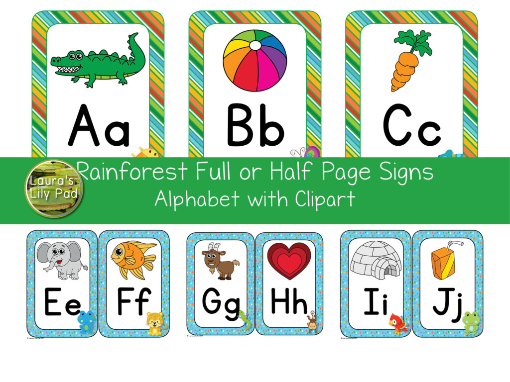 Rainforest Alphabet Signs - Made By Teachers