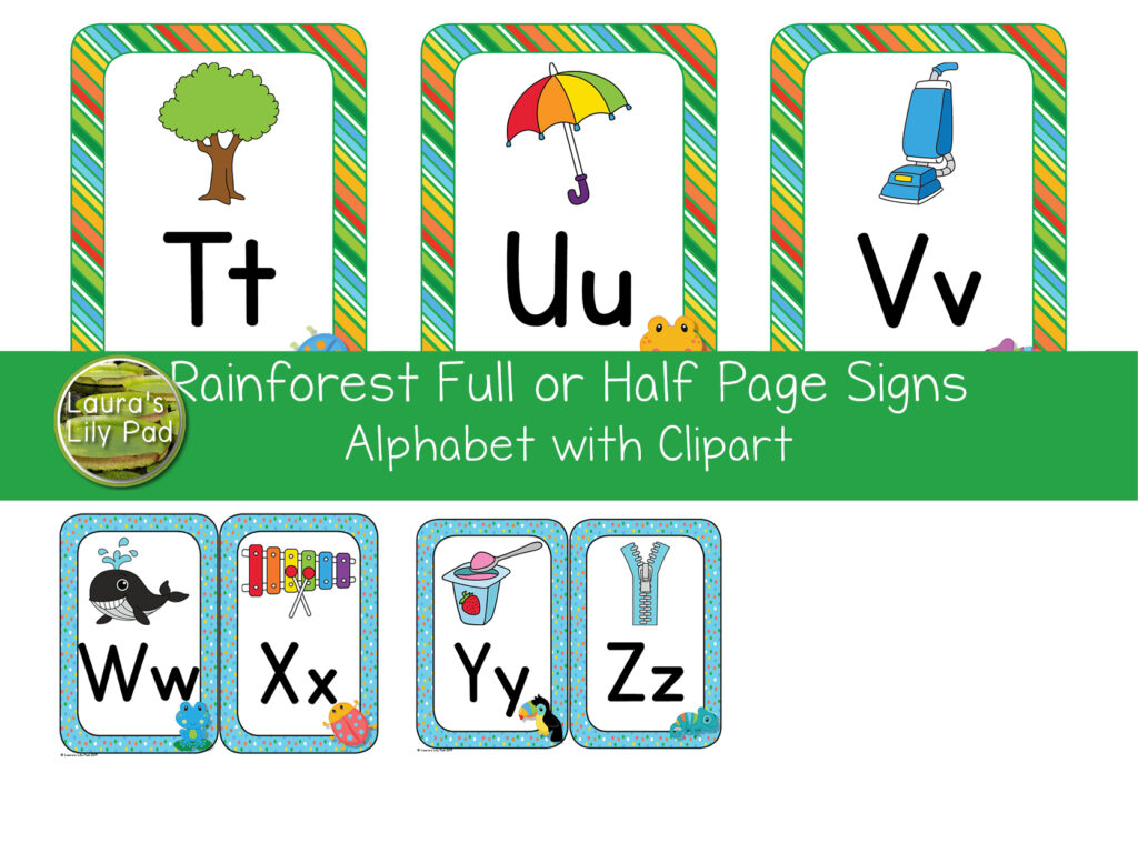 Rainforest Alphabet Signs - Made By Teachers