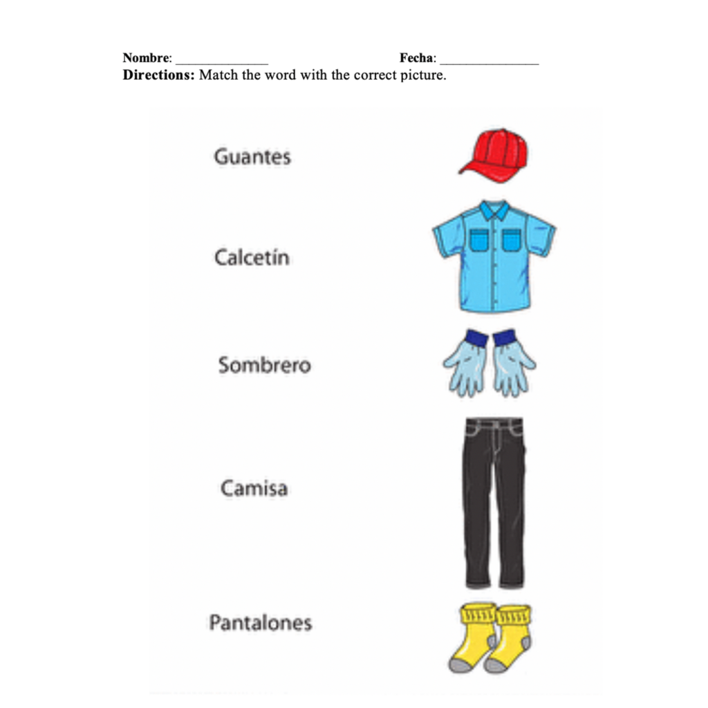 Spanish Introductory Words Phrases Vocabulary Worksheets Pages Sheets ...