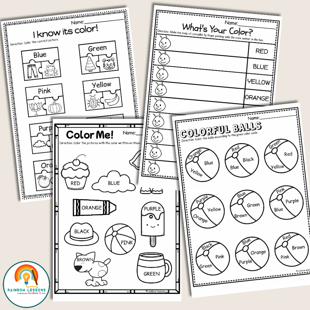 Learning Color Words Worksheets | Coloring Pages | Coloring Sheets ...