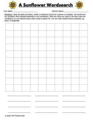 Word Families Worksheets-Sunflower Theme - Made By Teachers