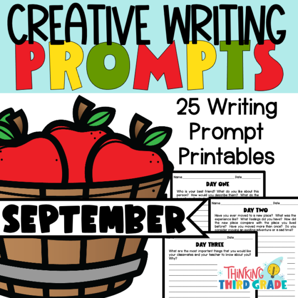 Creative Writing Prompts September | No Prep Printables | Prewriting ...