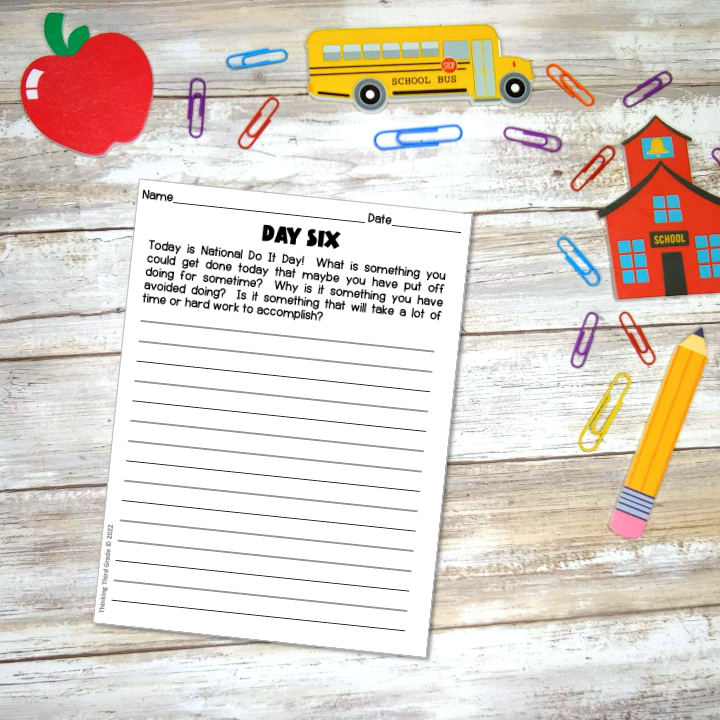 Creative Writing Prompts September | No Prep Printables | Prewriting ...