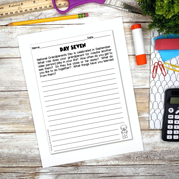 Creative Writing Prompts September | No Prep Printables | Prewriting ...