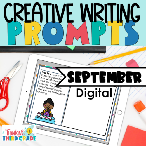 Creative Writing Prompts September | No Prep Printables | Prewriting ...