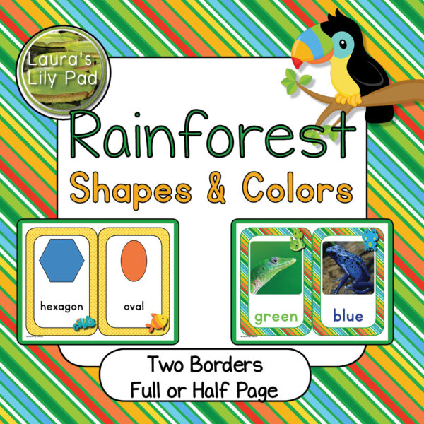 Rainforest Theme Colors and Shapes Signs - Made By Teachers