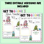 Back to School Gnome Decor | Gnome Meet the Teacher Handout | Made By ...