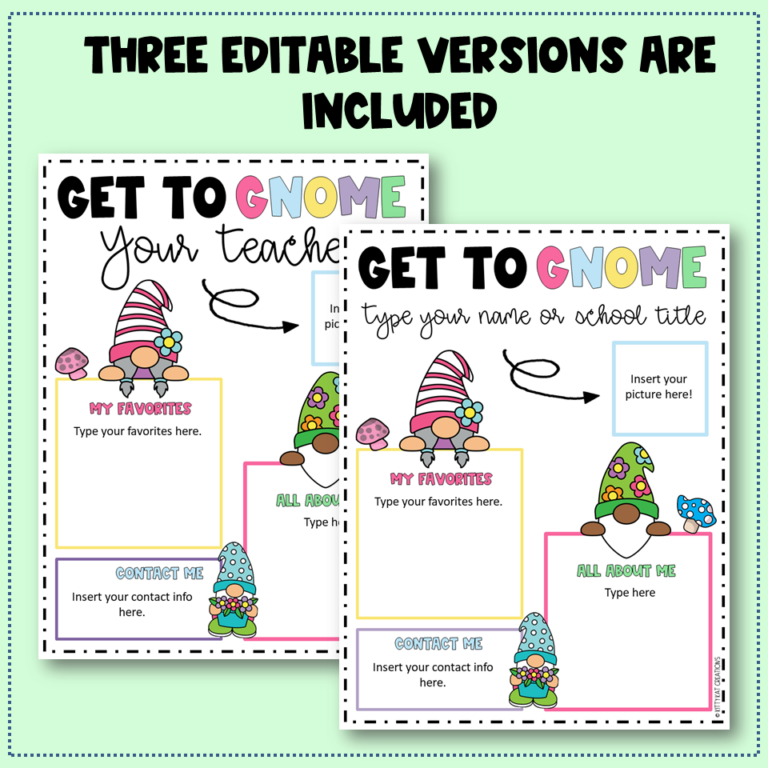 Back to School Gnome Decor | Gnome Meet the Teacher Handout | Made By ...