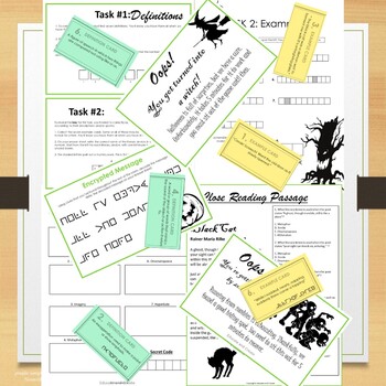 Halloween Escape Room Literary Devices - Made By Teachers