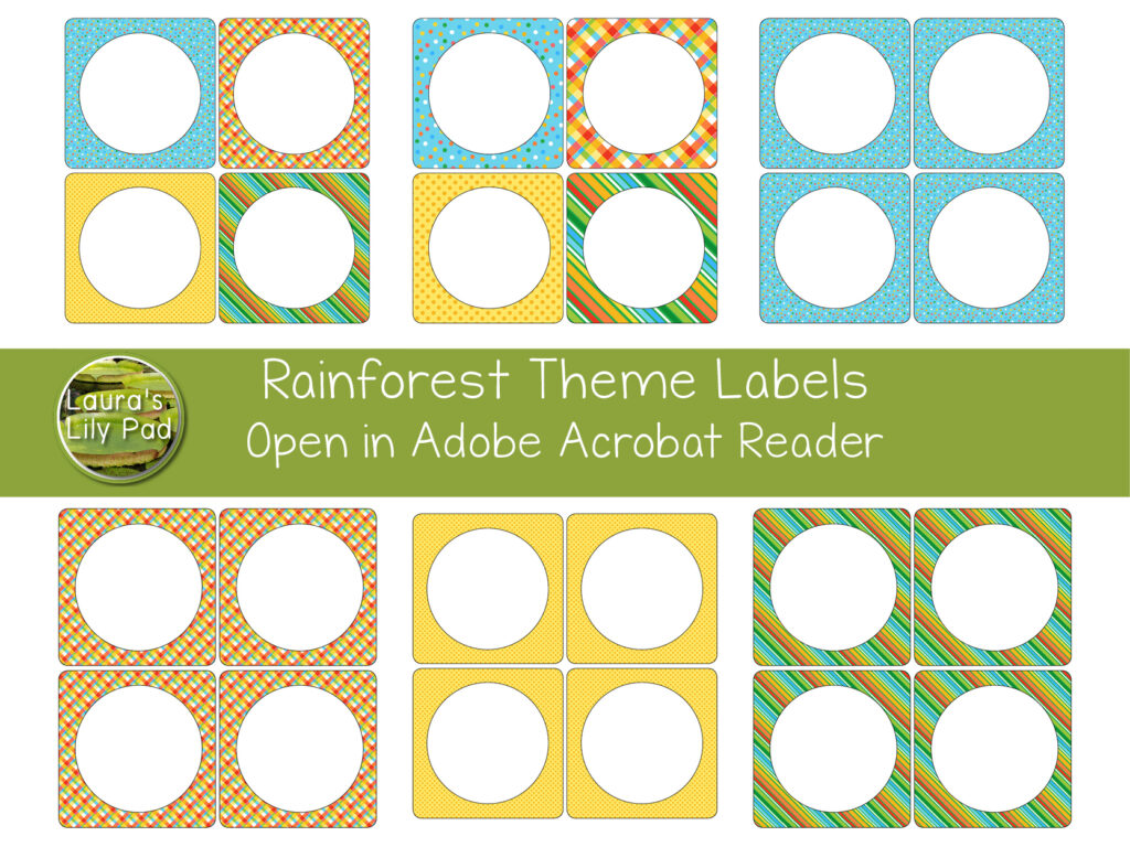 Rainforest Theme Editable Labels - Made By Teachers