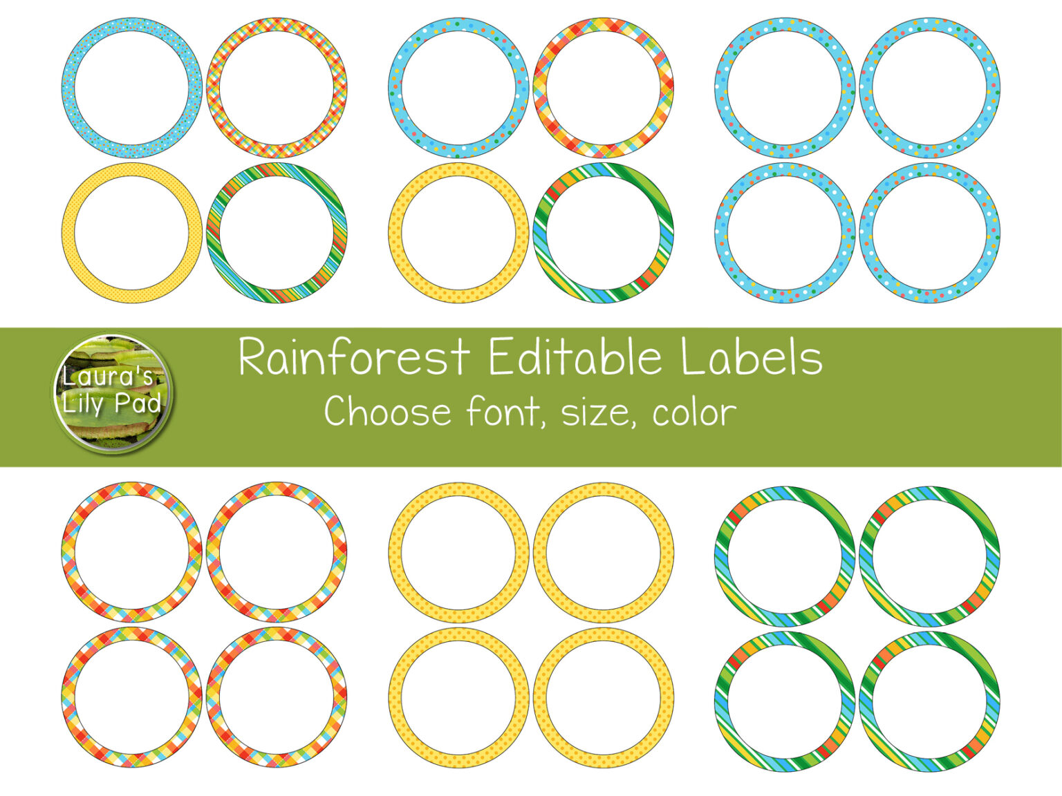Rainforest Theme Editable Labels - Made By Teachers