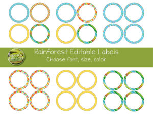 Rainforest Theme Editable Labels | Made By Teachers