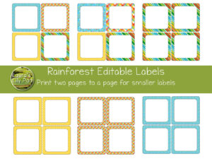 Rainforest Theme Editable Labels - Made By Teachers