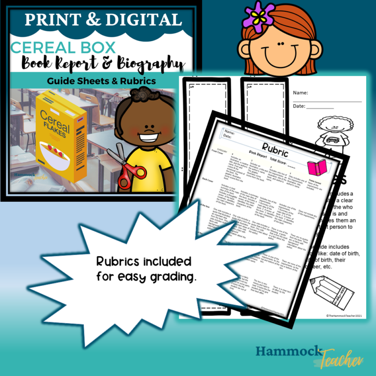 Cereal Box Project for Biography or Book Report | Made By Teachers