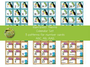 Rainforest Tropical Calendar Set - Made By Teachers
