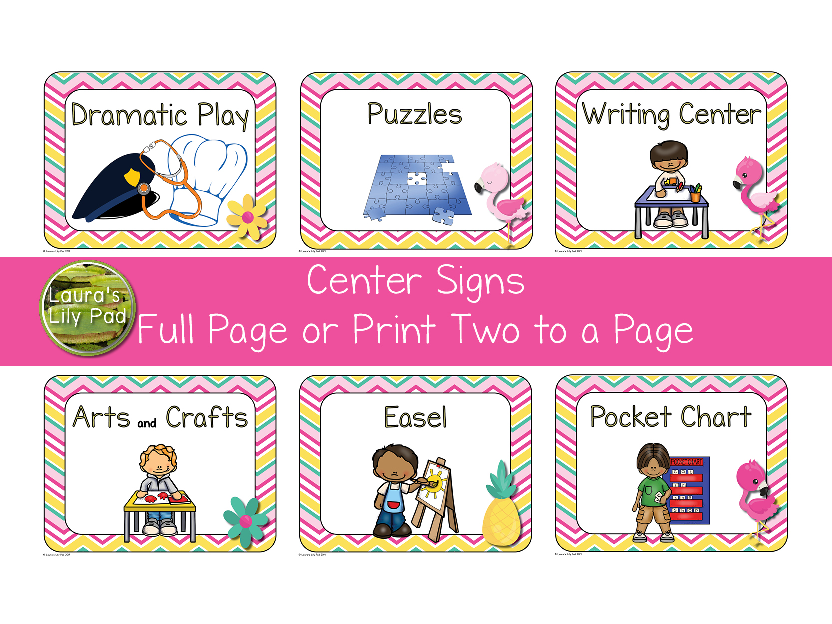 Flamingo Center Signs | Made By Teachers