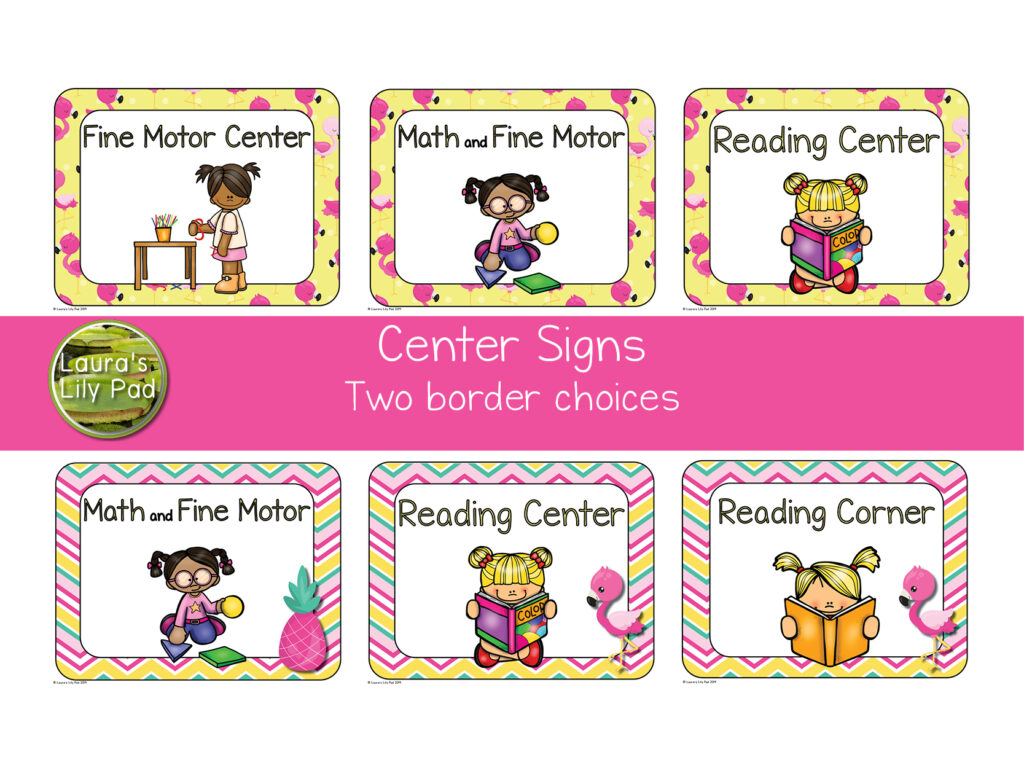 Flamingo Center Signs - Made By Teachers