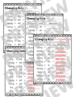 Changing Y to I Spelling Rule | Changing Rule Assessment - Made By Teachers