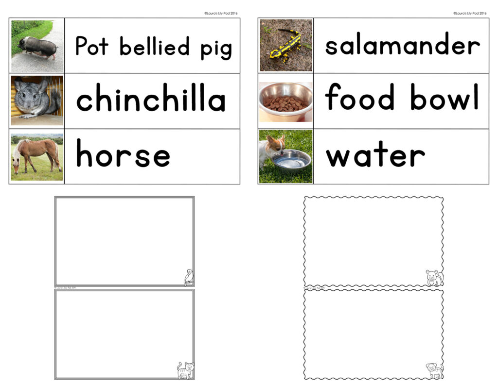 Pets Photo Word Wall and Writing Paper | Made By Teachers