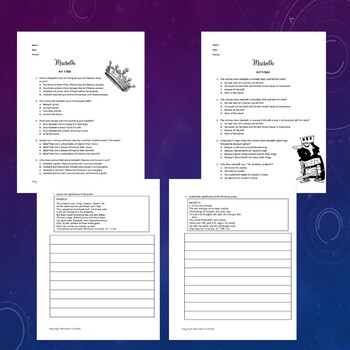 Macbeth Quizzes - Made By Teachers
