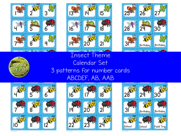 Insect Calendar Set - Made By Teachers