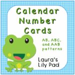 Calendar Number Cards Frog Pond Theme | Made By Teachers