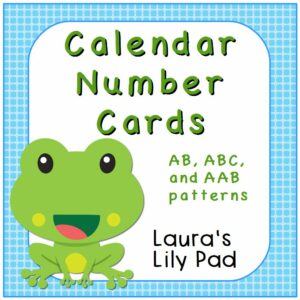 Calendar Number Cards Frog Pond Theme - Made By Teachers