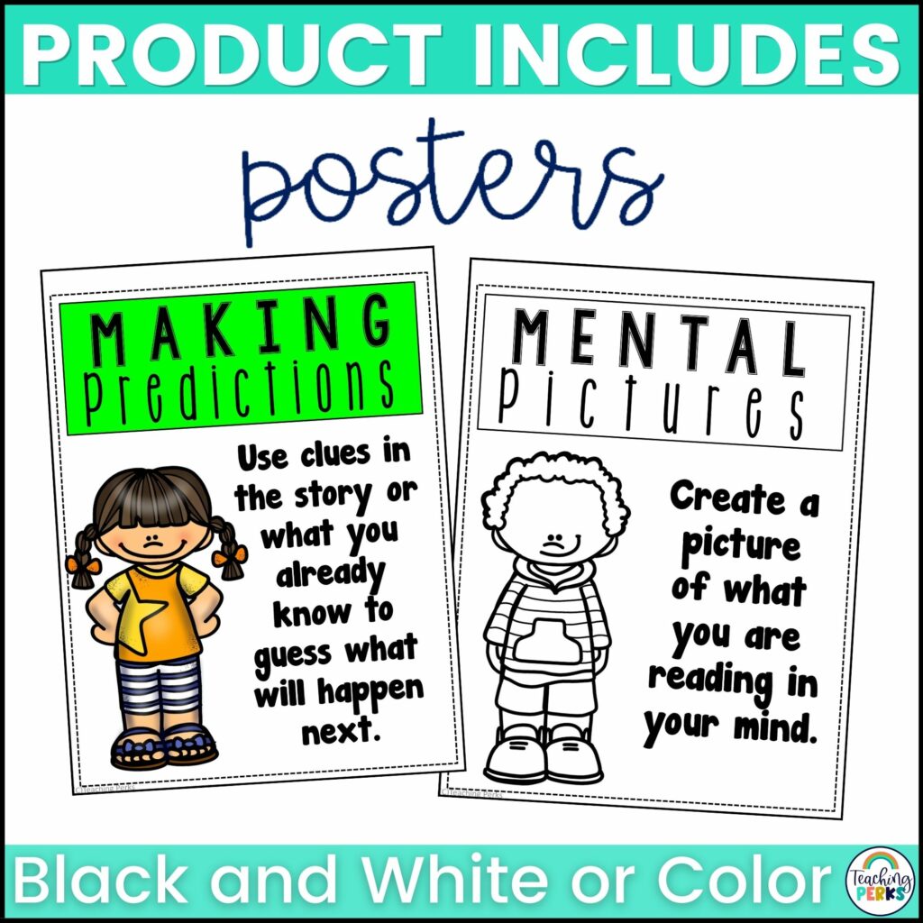 1st Grade Reading Comprehension Mini Lessons for 15 Reading Strategies ...