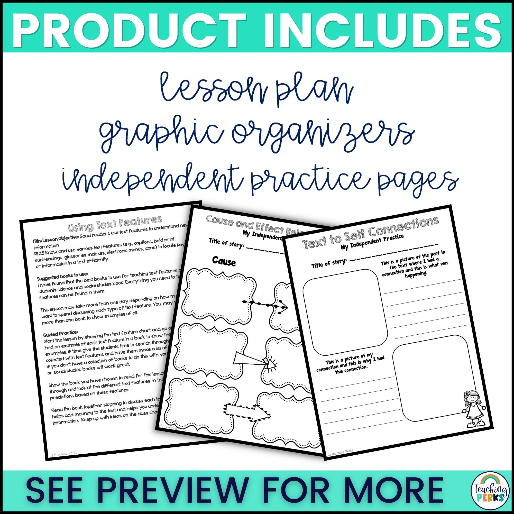 1st Grade Reading Comprehension Mini Lessons for 15 Reading Strategies ...