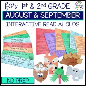 Interactive Read Aloud Lesson Plans for First August & September | Made ...