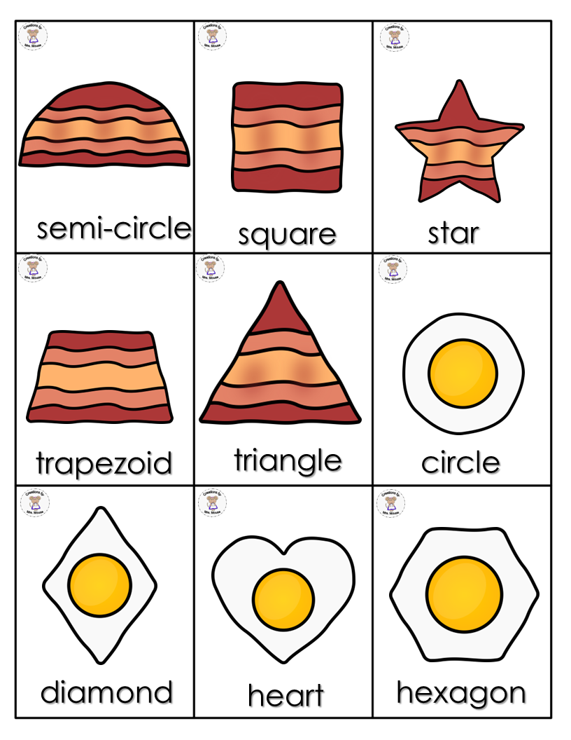 Math Games - 2D Shapes - Breakfast Shapes | Made By Teachers