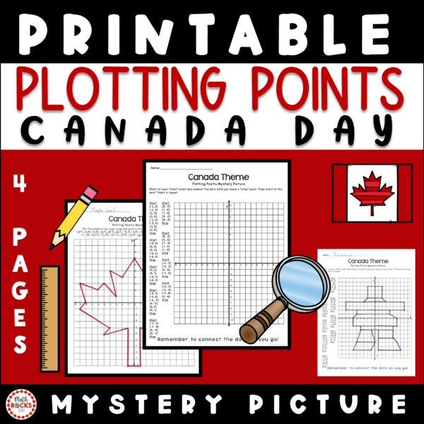 Canada Day Math Activity | Plotting Points | Mystery Picture Worksheet ...
