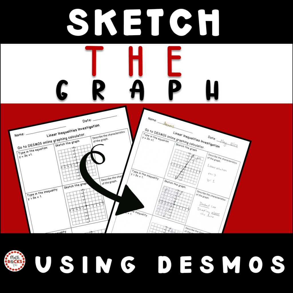 Linear Inequalities By Graphing Investigation Printable Activity