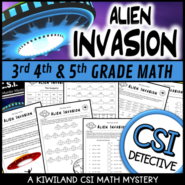 Alien Invasion a CSI Math Mystery for 3rd, 4th grade - Made By Teachers