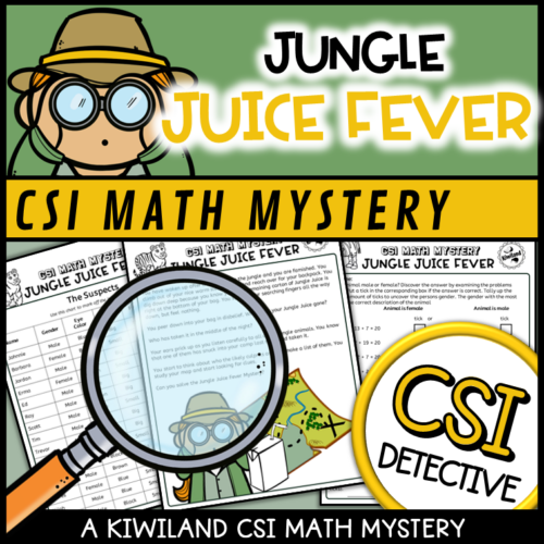 CSI Math Mystery Detective Jungle Juice Fever 2nd and 3rd Grade Math ...