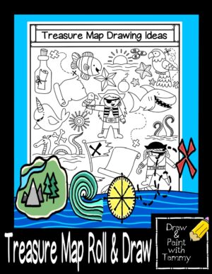 Treasure Map Roll and Draw Printable Art Game and Art Sub Lesson | Made ...