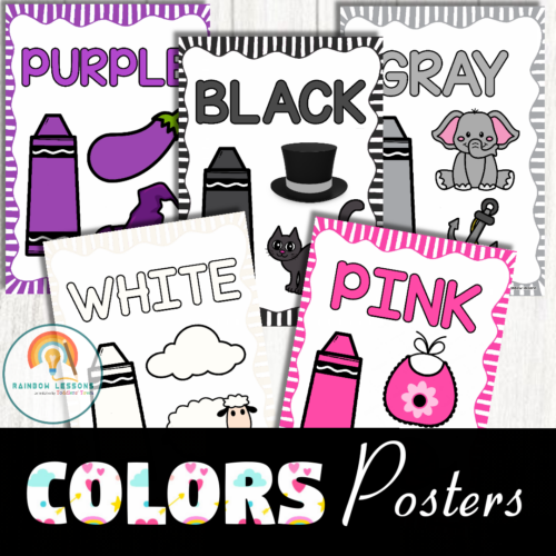 Colorful Classroom Decor | Color Posters | Color Word Posters | Colors ...
