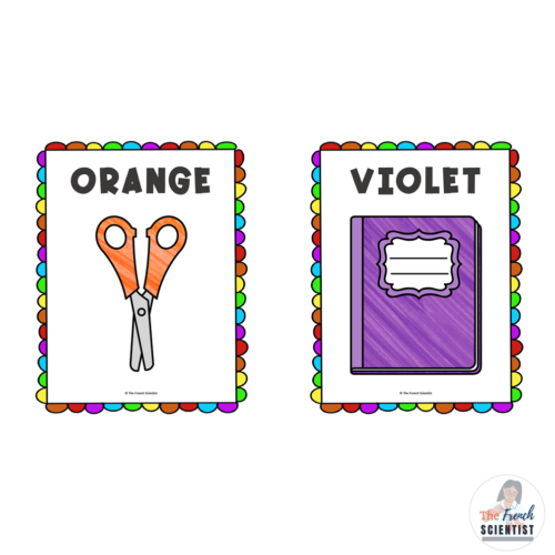 FREE FRENCH Les Couleurs / Colors - Vocabulary Flash Cards & Word Wall ...