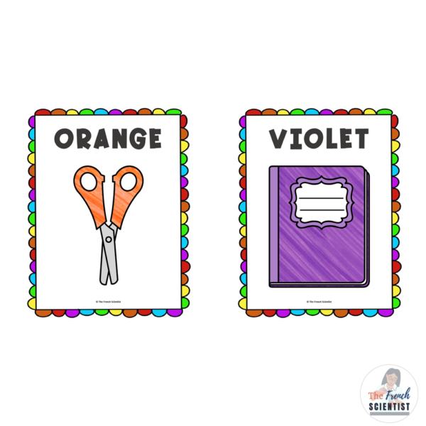 FREE FRENCH Les Couleurs / Colors - Vocabulary Flash Cards & Word Wall ...