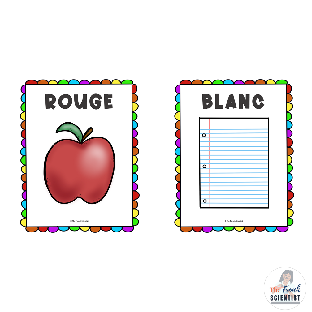 FREE FRENCH Les Couleurs / Colors - Vocabulary Flash Cards & Word Wall ...