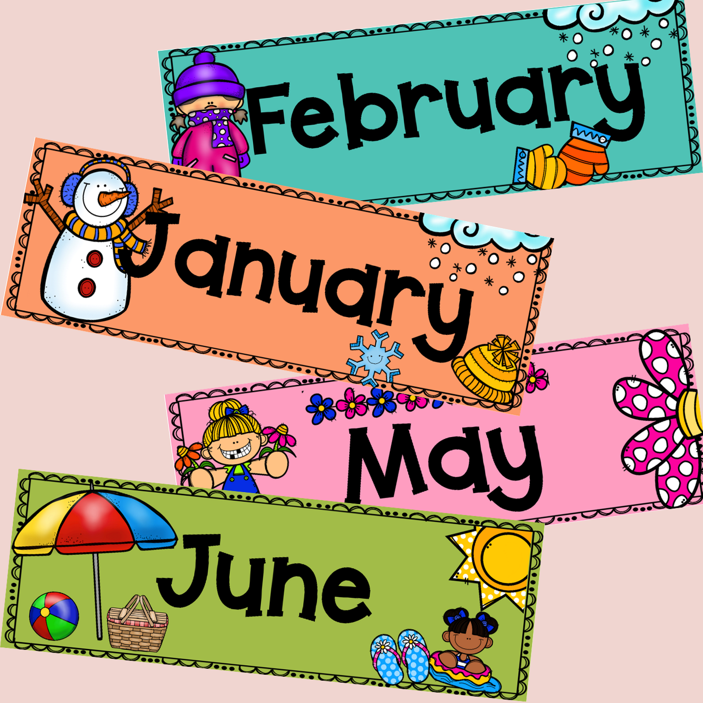 Months of the Year and Days of the Week Labels | Made By Teachers