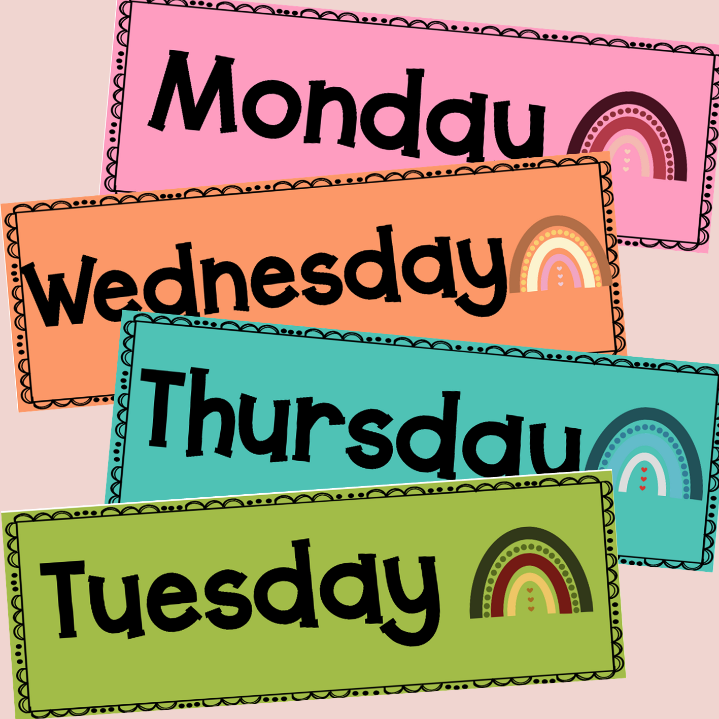 Months of the Year and Days of the Week Labels | Made By Teachers